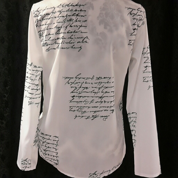 Tops | Poetic Love Letter Script Blouse | Poshmark
